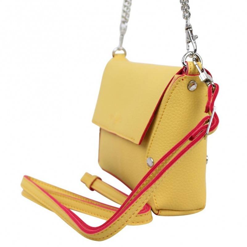 Mini pochette sac rabat Patrick Blanc souple bicolore Graphic