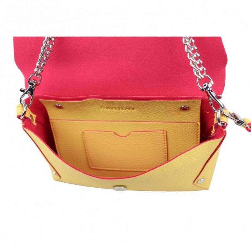 Mini pochette sac rabat Patrick Blanc souple bicolore Graphic