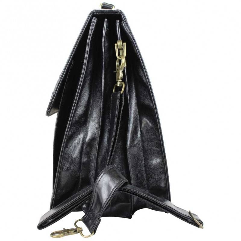 Porte documents à soufflet imitation cuir BZ4528 Marron