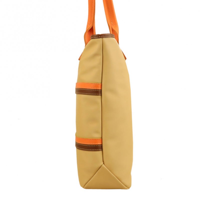 Texier nylon beige motif bande / Fabrication France